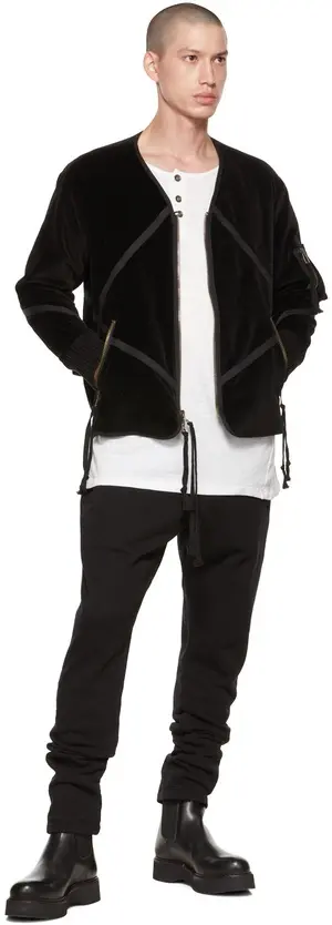 GREG LAUREN Lace Up Sweatpants