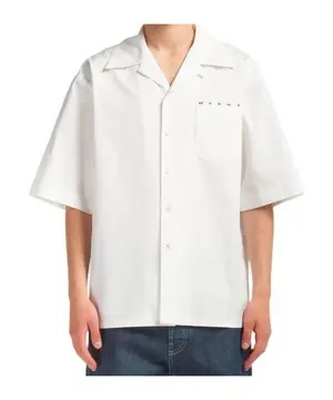 Marni Short-sleeve Logo Printed Shirt - White