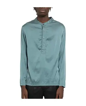 TOM FORD Half-button Silk Shirt - Green