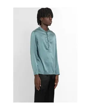 TOM FORD Half-button Silk Shirt - Green