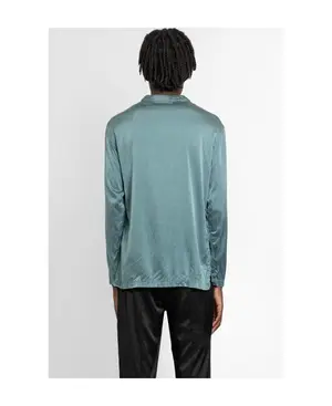 TOM FORD Half-button Silk Shirt - Green