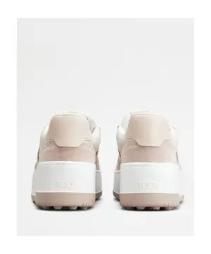 TOD'S Round-toe Lace-up Sneakers In Leather And Suede