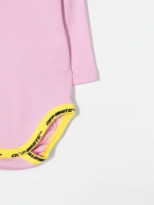 Off-White Logo Trim Long Sleeve Bodysuit