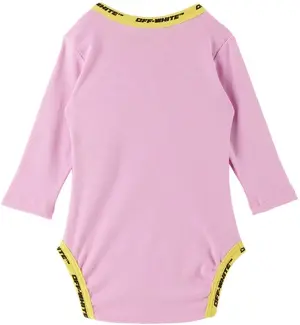 Off-White Logo Trim Long Sleeve Bodysuit
