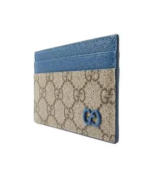 Gucci Blue Trim Gg Card Case