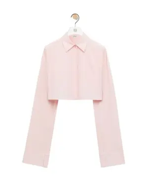 Loewe Cropped Shirt With Classic Lapel - Pink