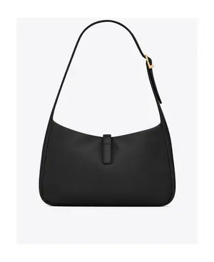Saint Laurent Le 5 À 7 Hobo Bag With Logo Plaque - Black