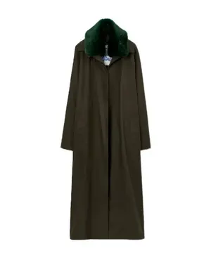 Burberry Shearling Belted Long-sleeved Trench Coat