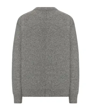 ROBERTO COLLINA Ribbed Crew Neck Sweater - Gray