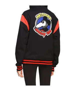 Moschino Long-sleeve Zip-up Hoodie With Drawstring Hood