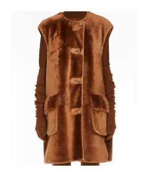 Max Mara Sleeveless Coat - Camel
