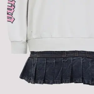Balenciaga Logo Printed Sweatshirt Dress - White