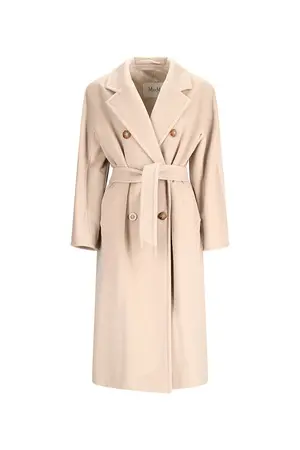 Max Mara Max Mara Madame Belted Double-Breasted Coat Sand-colored