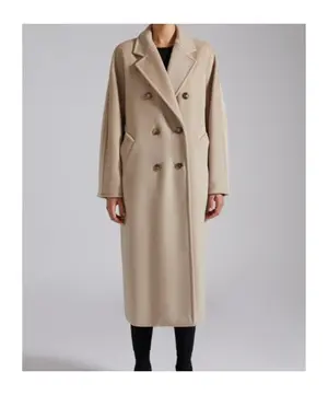 Max Mara Madame Belted Double-breasted Coat - Sand-colored