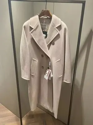 Max Mara Madame Belted Double-breasted Coat - Sand-colored