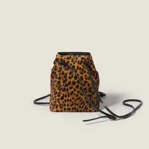 Miu Miu Leopard Print Shoulder Bag - Honey