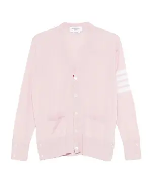 Thom Browne 4-bar V-neck Knitted Cardigan