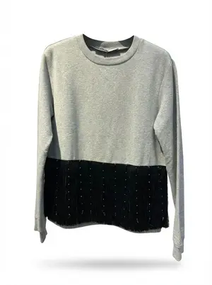 Sportmax Round Neck Sweater With Embellished Fringe