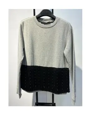 Sportmax Round Neck Sweater With Embellished Fringe