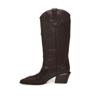 Paris Texas Ebony Square-toe Boots