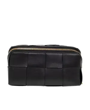 Bottega Veneta Zip-up Wash Bag - Black