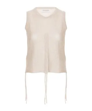 ERMANNO FIRENZE Sleeveless Knit Top With Tie Detail