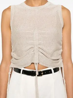 ERMANNO FIRENZE Sleeveless Knit Top With Tie Detail
