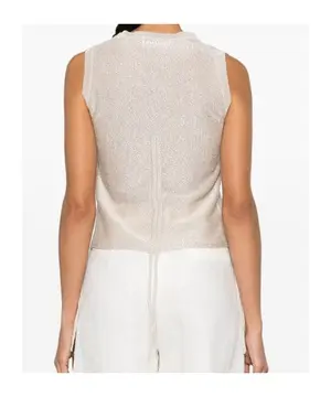 ERMANNO FIRENZE Sleeveless Knit Top With Tie Detail