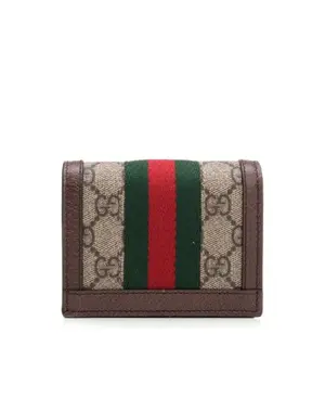 Gucci Ophidia Gg Card Case - Brown