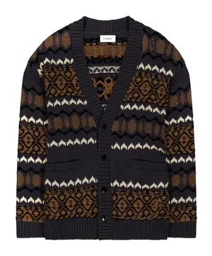 LANEUS Jacquard Cardigan