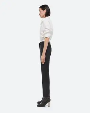 Helmut Lang Slim-fit Wool Trousers With Zipper Detail