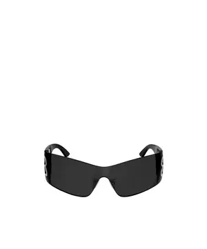 Balenciaga Shield Frame Sunglasses - Black