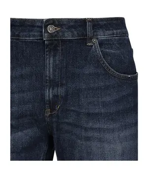 DONDUP Regular Fit Low Waist Denim Shorts With Ruffle Hem - Black