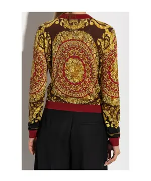 Versace Crewneck Button-up Cardigan - Brown