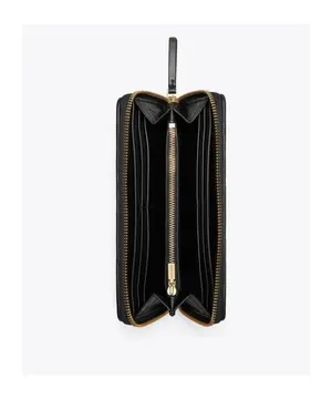 Tory Burch Kira Diamond Quilt Zip Continental Wallet - Black