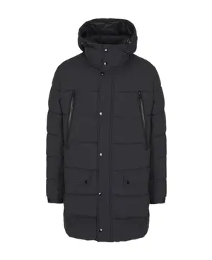 Hugo Boss Padded Longline Jacket With Removable Hood