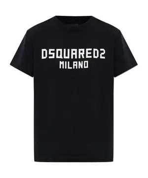 Dsquared2 Logo Printed Crewneck T-shirt - Black