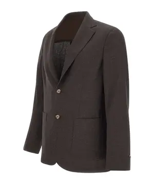 BARBA NAPOLI Easy Slim Fit Two-button Blazer - Black