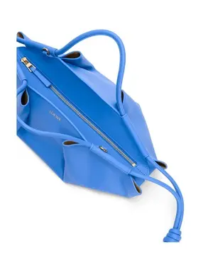 Loewe Small Paseo Bag In Shiny Nappa Calfskin - Blue