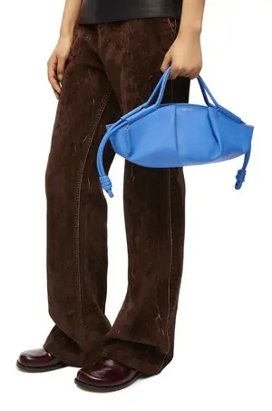 Loewe Small Paseo Bag In Shiny Nappa Calfskin - Blue