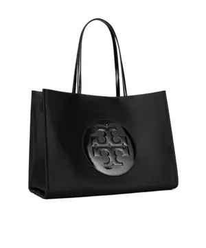 Tory Burch Large Ella Patent Logo-embossed Tote Bag