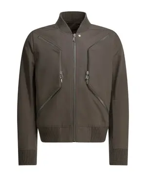 Rick Owens Long-sleeved Casual Jacket With Zip Fastening