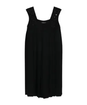 Fabiana Filippi Embellished Square Neck Sleeveless Dress - Black