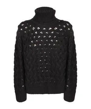 P.a.r.o.s.h High Neck Long Sleeve Sweater - Black