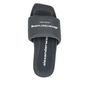 Alexander Wang Logo Pool Slides - Gray