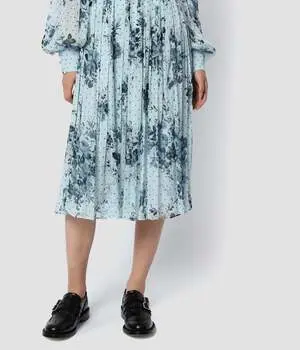 Erdem Pleated Mid-length Skirt With Rose Prints