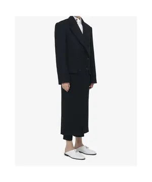 Alexander McQueen Double-breasted Wool Felt Coat With T-bar Chain Detail
