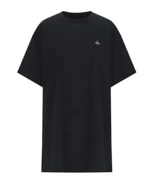 VIVIENNE WESTWOOD Logo-embroidered Crewneck T-shirt - Black