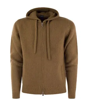 Fedeli Hooded Zip-up Cardigan - No