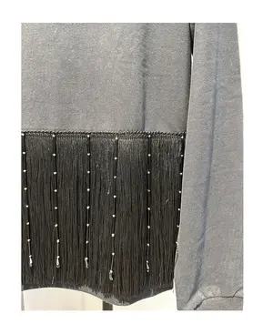 Sportmax Round Neck Pullover With Embellished Fringe